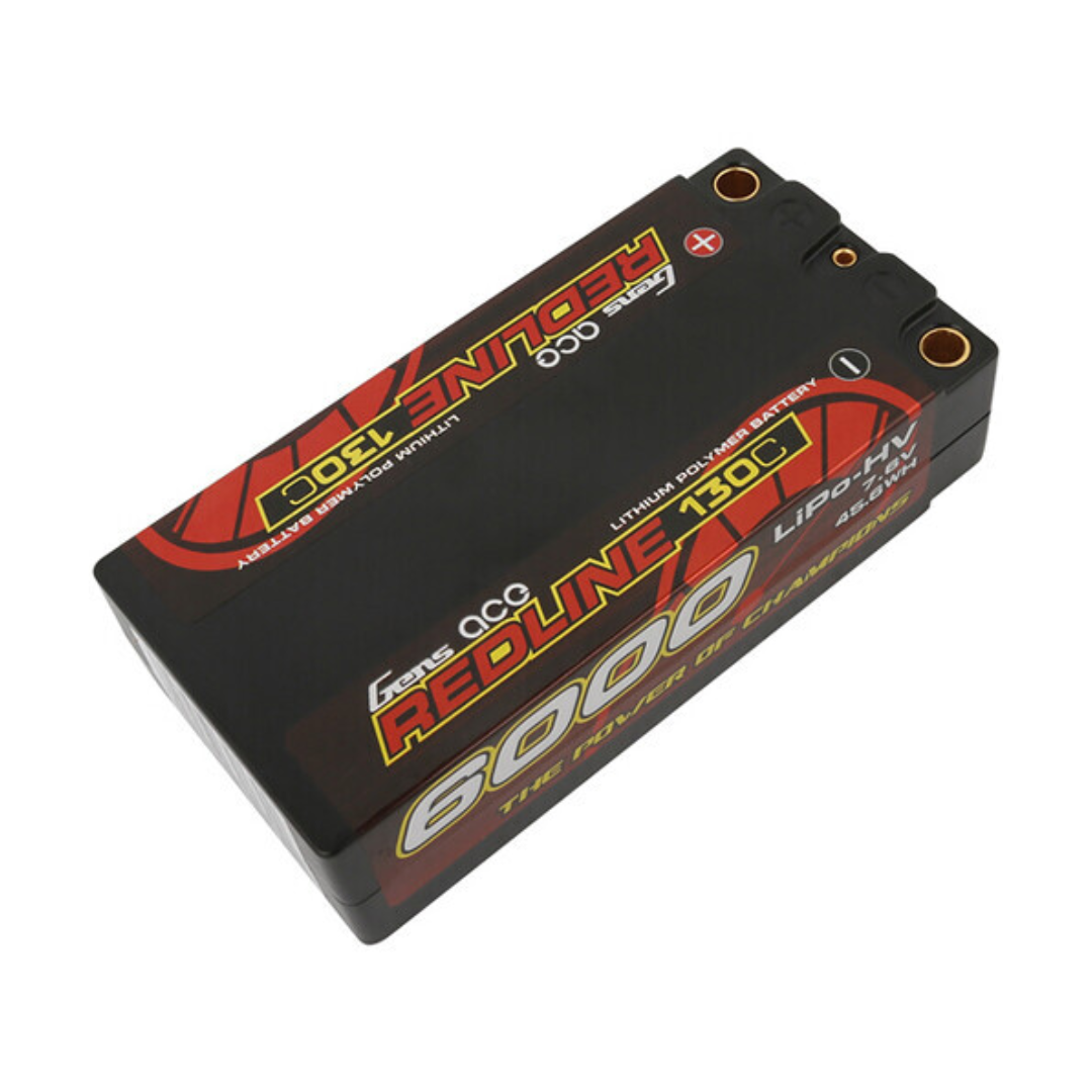 Gens Ace 2S Redline 6000mAh 7.6v 130C Shorty HV LiPo Battery GEA60002S – OZRC