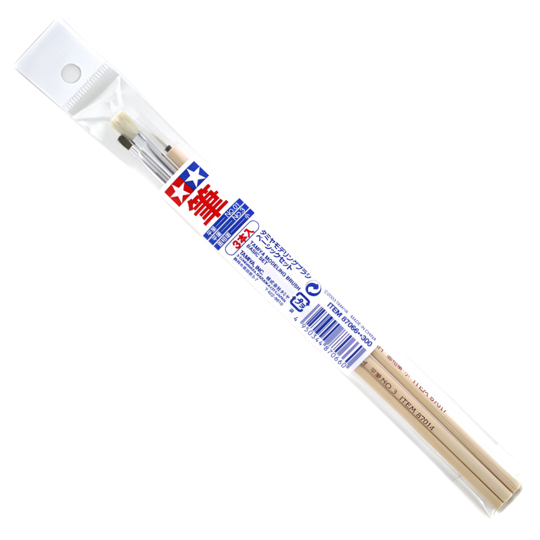 Tamiya Basic Model Paint Brush Set 3pcs 87066 – OZRC