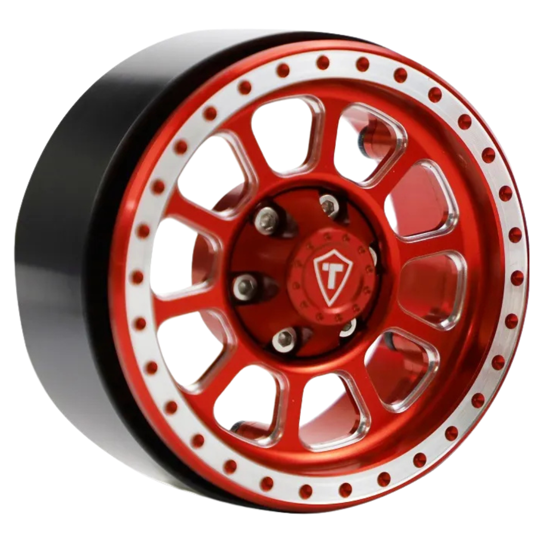 Treal 1.9" Beadlock Wheels (4) Heavy Type C RC Rock Crawler Wheels Red – OZRC