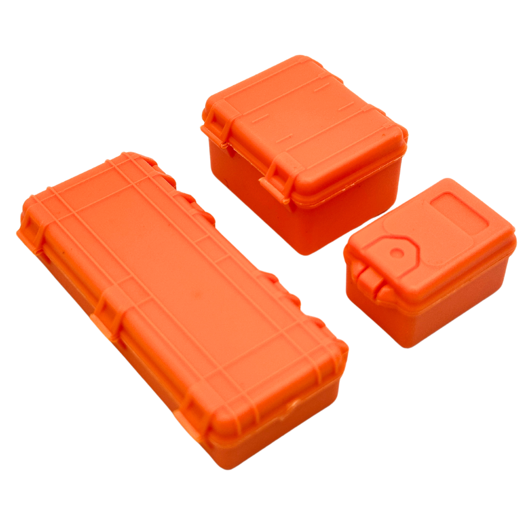 1/24 1/18 Scale Tool Boxes w/ Functional Lids for RC Crawler 3pcs Oran ...