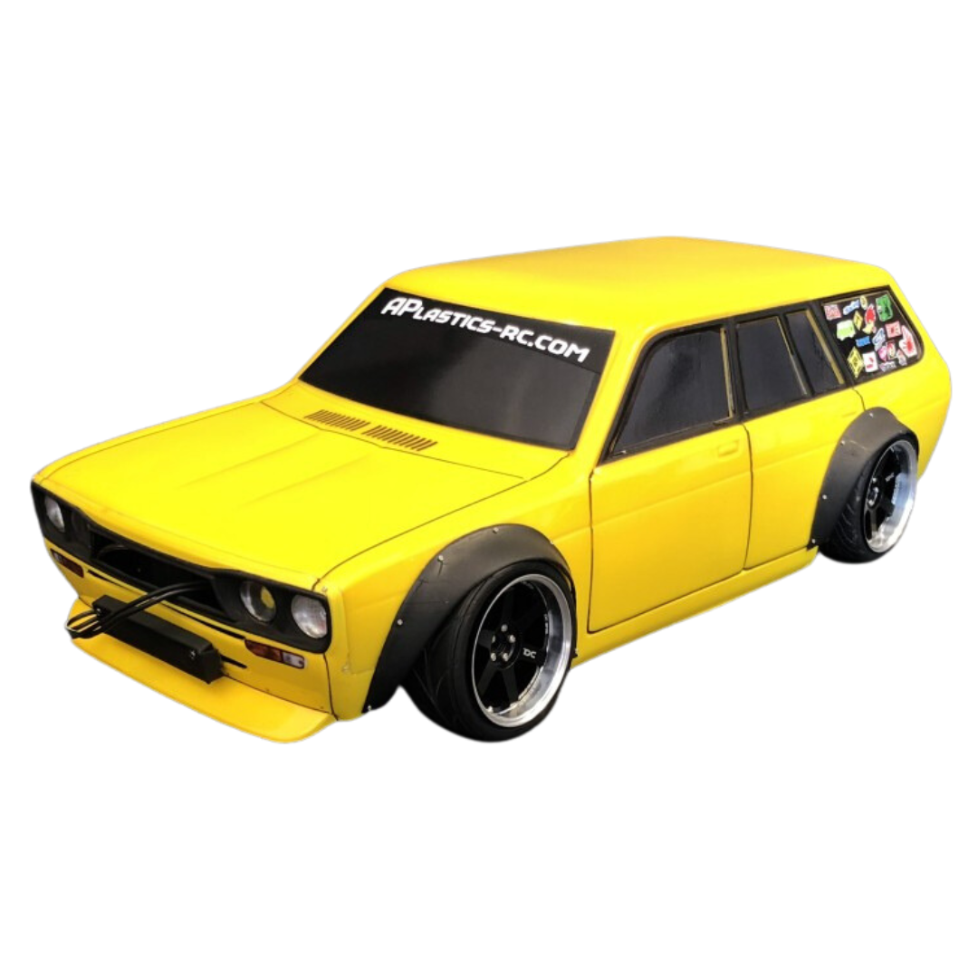 APlastics Datsun 510 Wagon Clear Unpainted 1/10 RC Body Shell (259mm W ...
