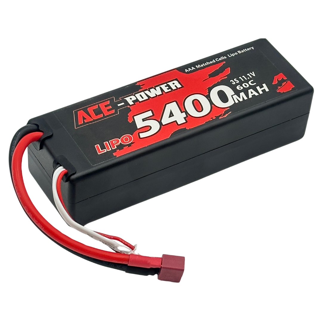 Ace Power 5400mAh 3S 11.1v 60c Hard Case Lipo Battery w/Deans Connecto ...