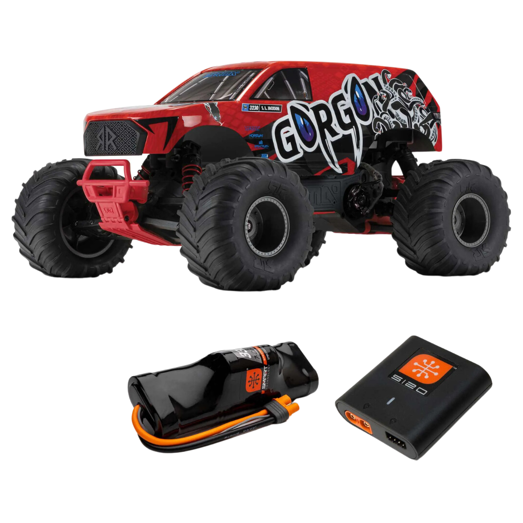 Arrma Gorgon MEGA 550 2WD RTR RC Monster Truck Red ARA3230ST2 – OZRC
