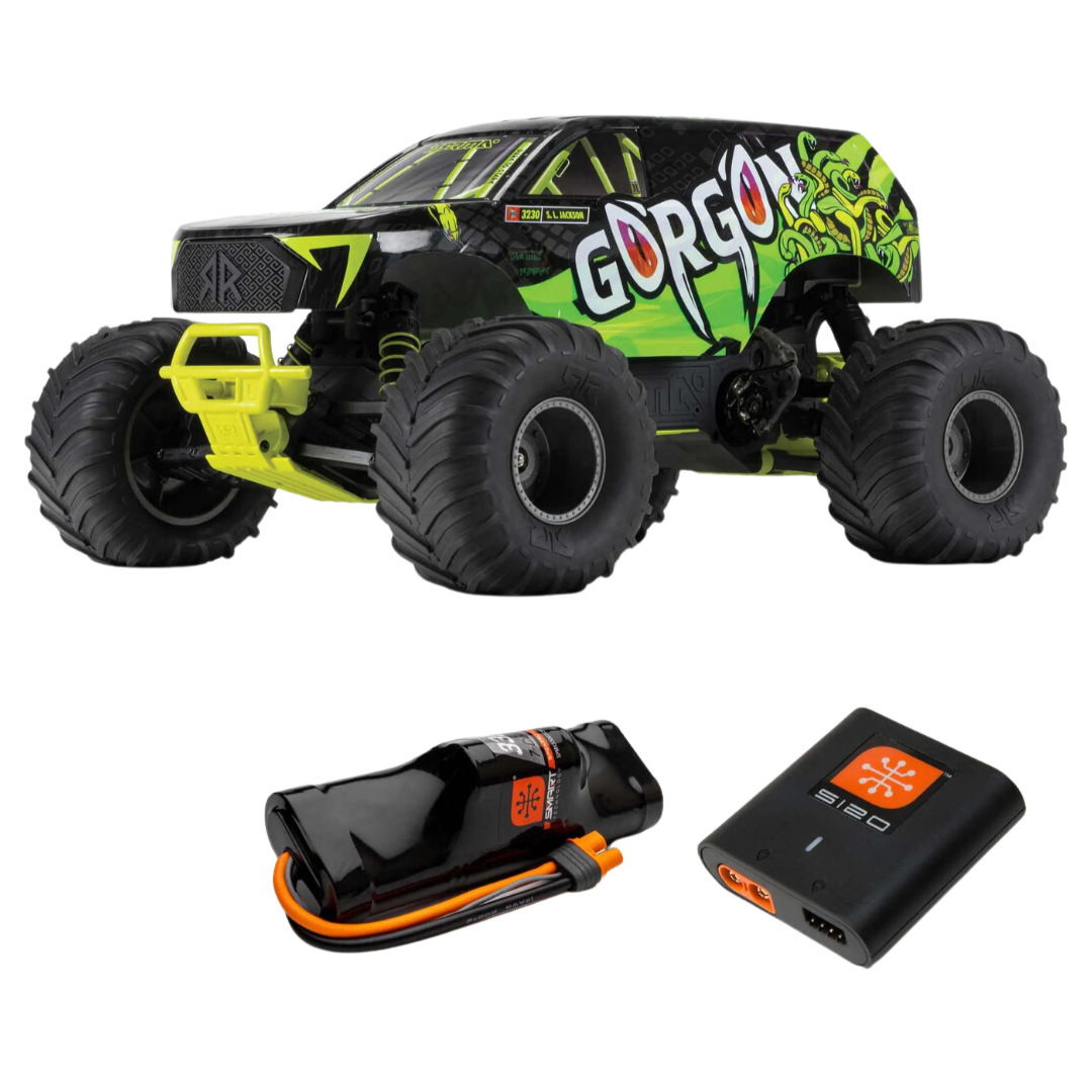 Arrma Gorgon MEGA 550 2WD RTR RC Monster Truck Yellow ARA3230ST1 – OZRC