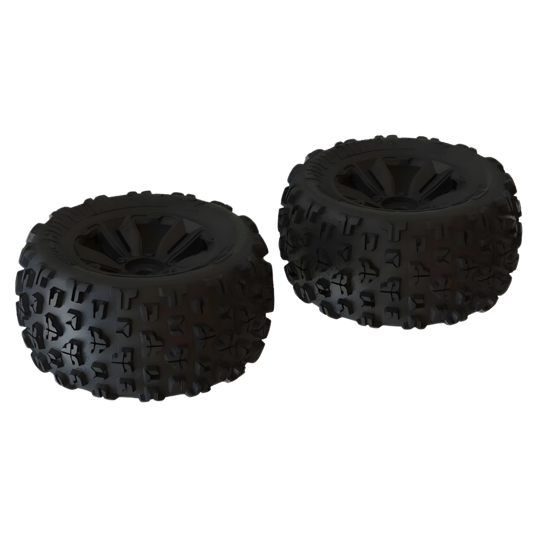 Arrma dBoots Copperhead2 MT Wheel & Tyre Set Black Pair 550059 – OZRC