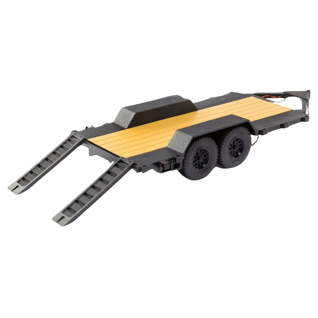 Axial SCX24 Flat Bed Vehicle Trailer with LED Tail Lights 1/24th Scale ...