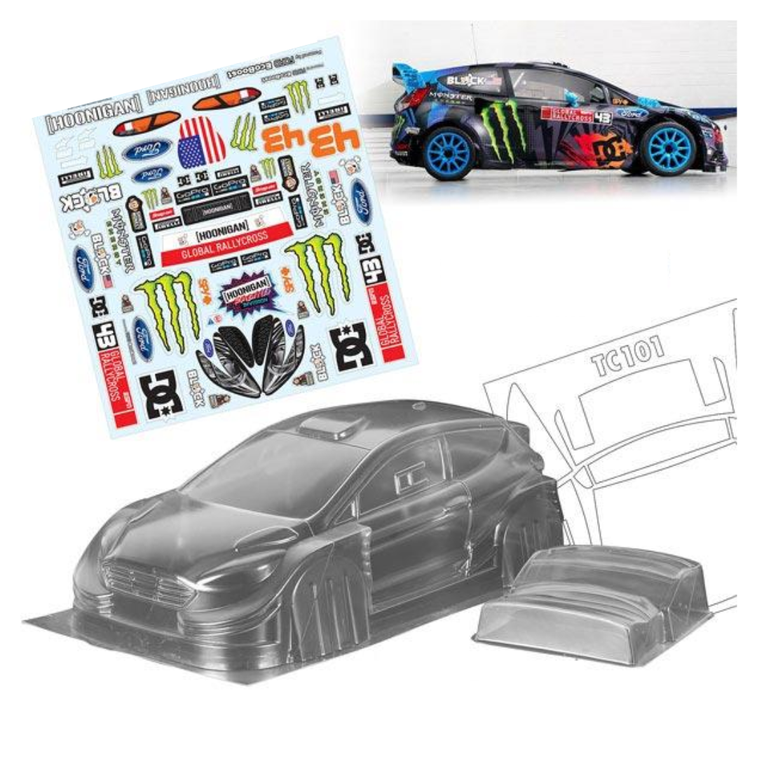 Bodyworx Ford Fiesta Rally Clear 1/10 Body Shell BWX-N116 – OZRC