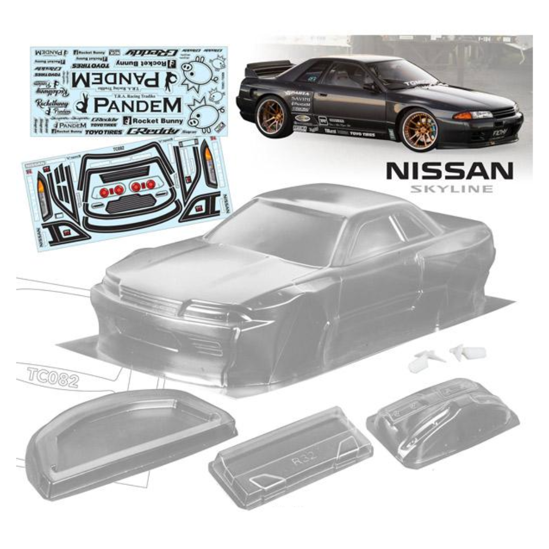 Bodyworx Nissan R32 GTR Pandem 1/10 Clear Body Shell, 200mm BWX-N125 – OZRC