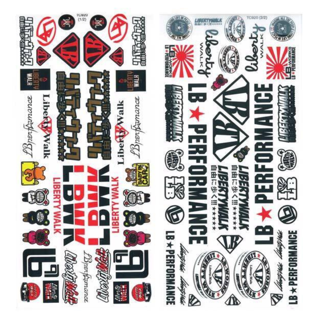 Bodyworx Stickers Liberty Walk Assorted A4 BWX-ST041 – OZRC