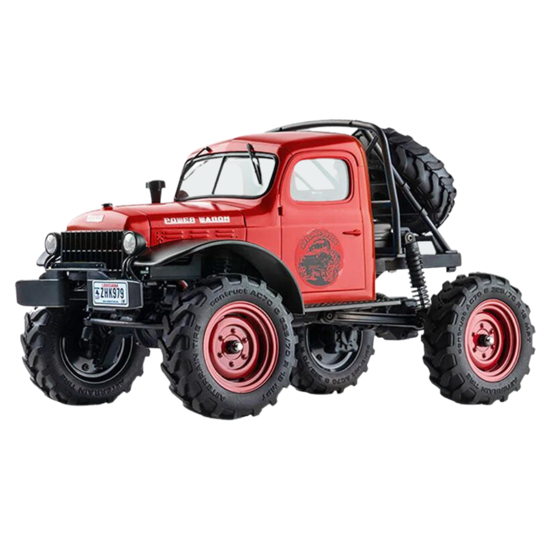 FMS FCX24 Power Wagon 4x4 RTR RC Rock Crawler 1/24th Scale Red 12401RD ...