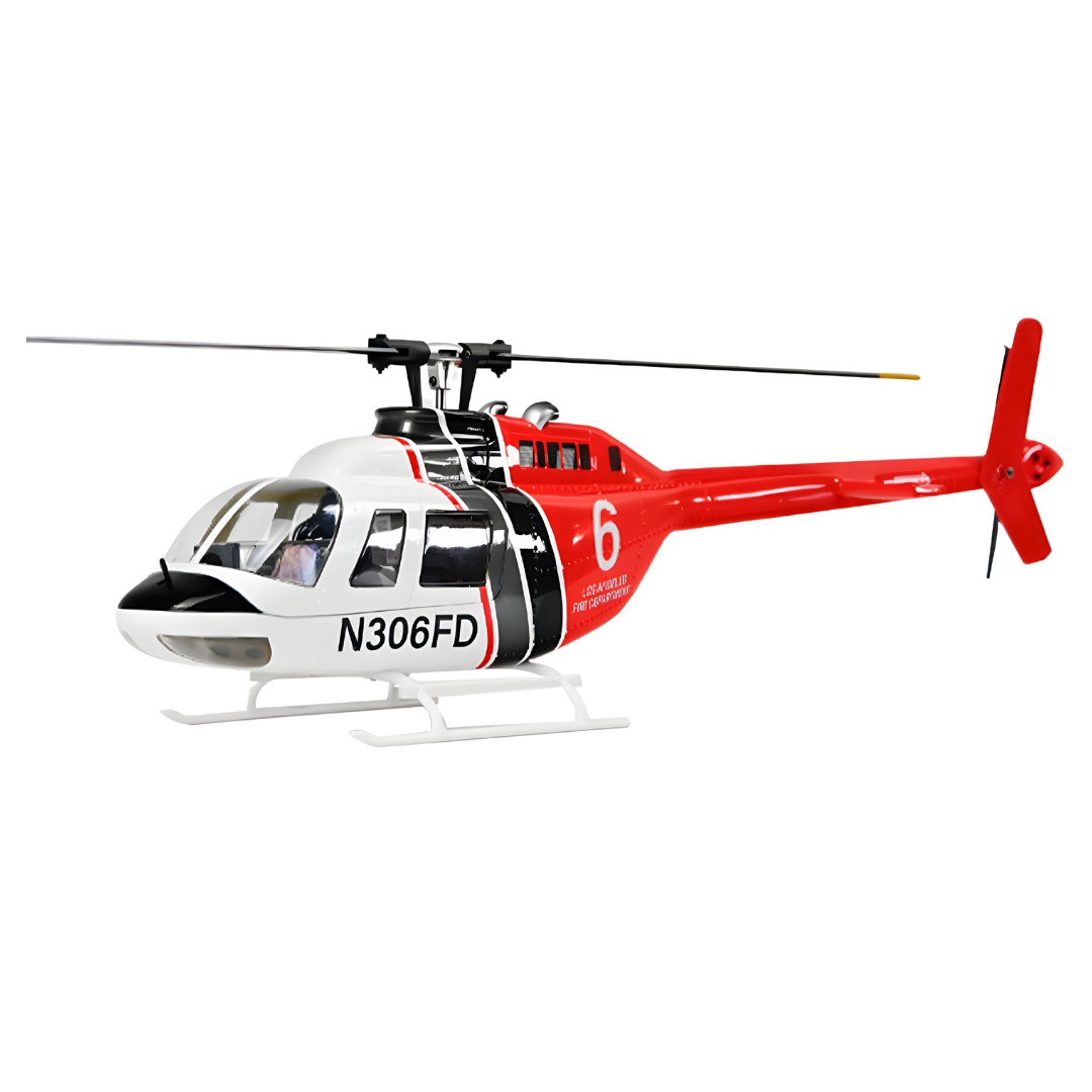 Flywing Bell 206 RTF RC Rescue Helicopter 810mm 6ch W/ GPS Hovering – OZRC