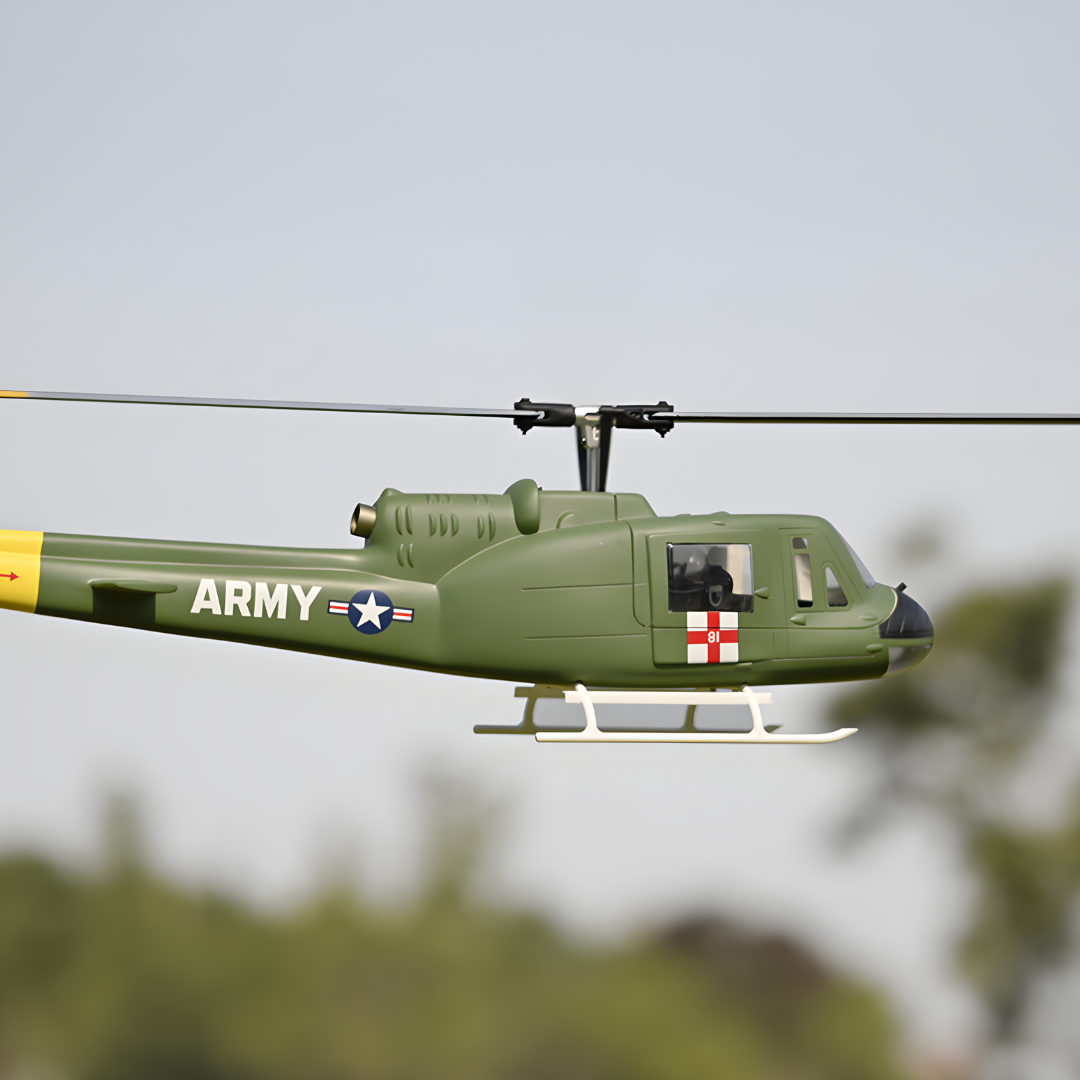 Flywing UH-1 Huey Iroquois RTF RC Helicopter 810mm 6ch W/ GPS Hovering ...