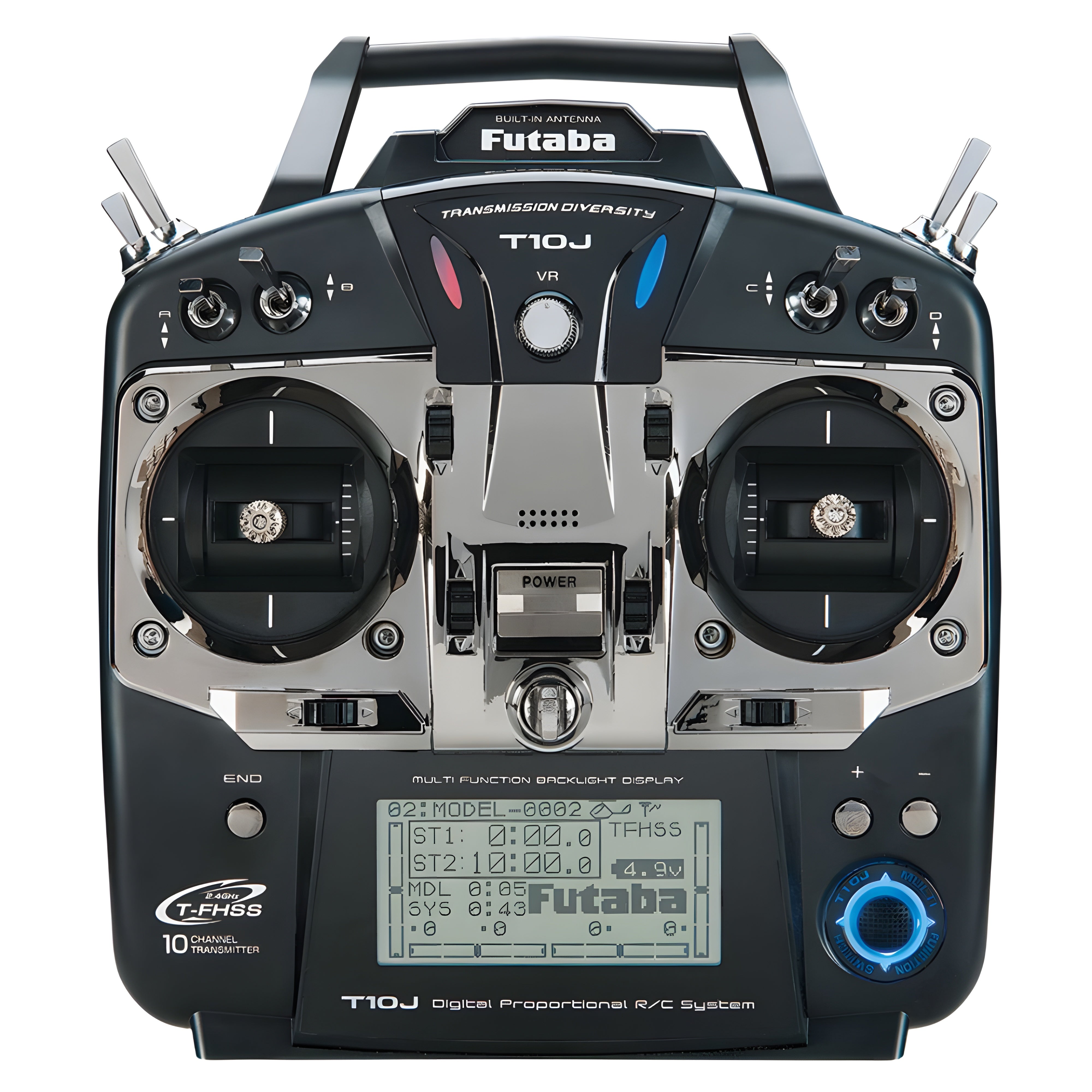 Futaba 10J 10ch Transmitter (Mode 1) Air T-FHSS 2.4GHz w/R3008SB Recei ...