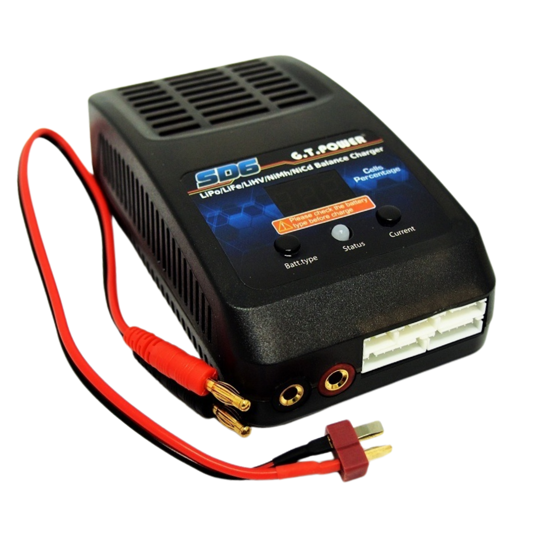 G.T. Power GT-SD6 Multi-Chemistry Charger 2-6S LiPo LiFe NiMH/NiCd 6AM ...