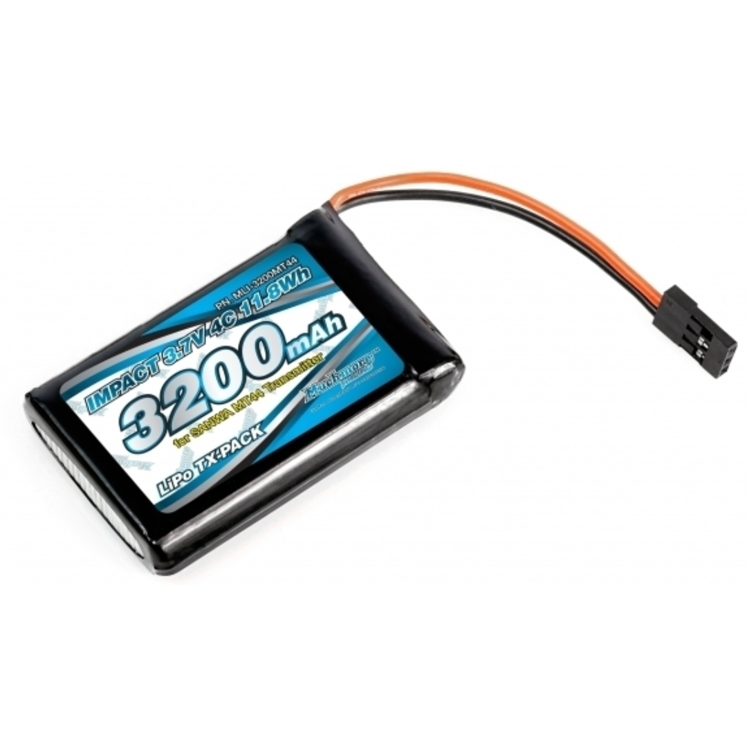 IMPACT LiPo Battery 3200mAh 3.7V 4C for Sanwa MT44 Radio MR-MLI-3200MT ...