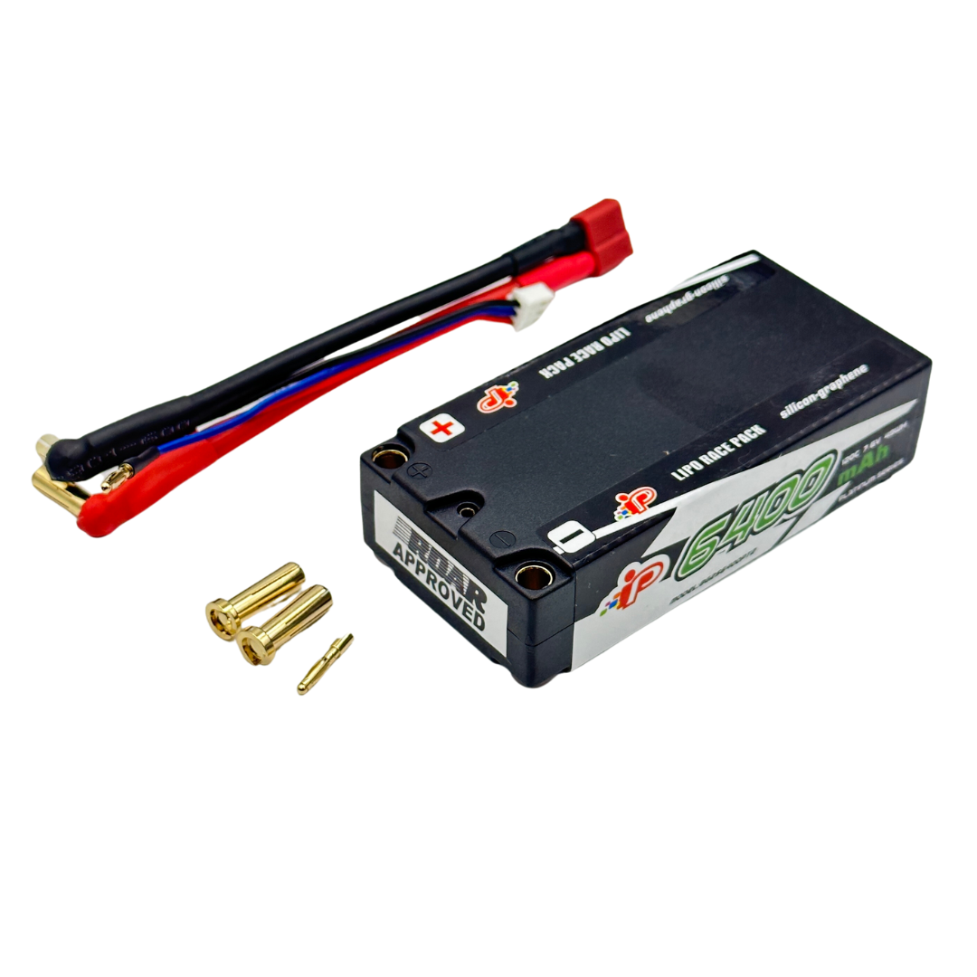 Intellect 6400mAh 7.6v 120C Graphene LiPo Battery Shorty INTL6400-2S-P ...