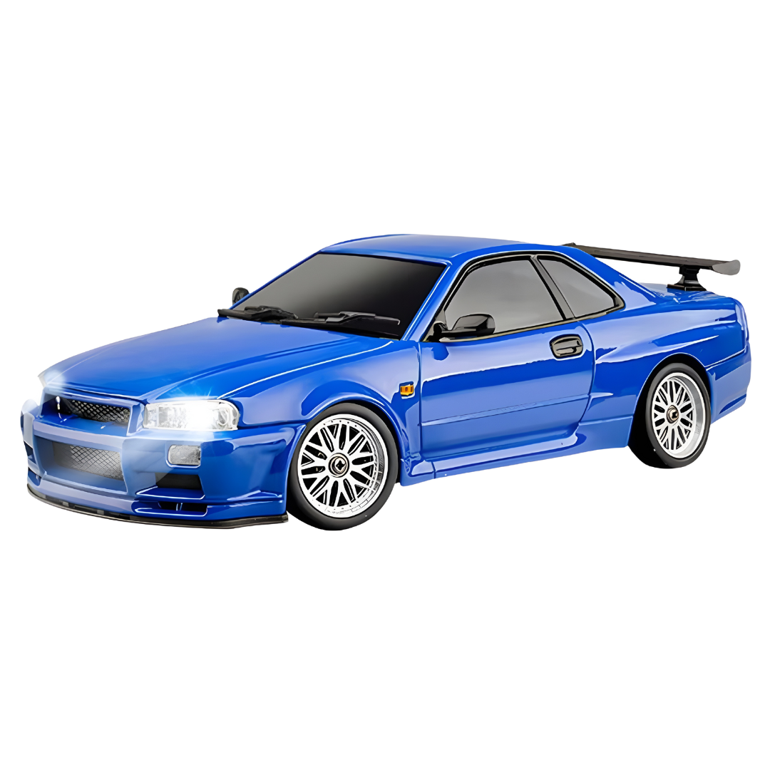 LDRC 1899BU Nissan R34 GTR 1/18 RWD Drift Car RTR w/ Gyro (Blue) LDRC ...