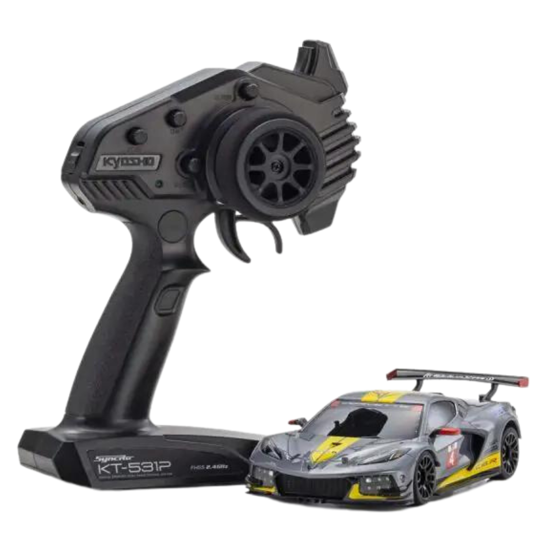 Kyosho Chevrolet Corvette C8.R Mini-Z RWD MR-03 RTR RC Car Gun Metal 3 ...