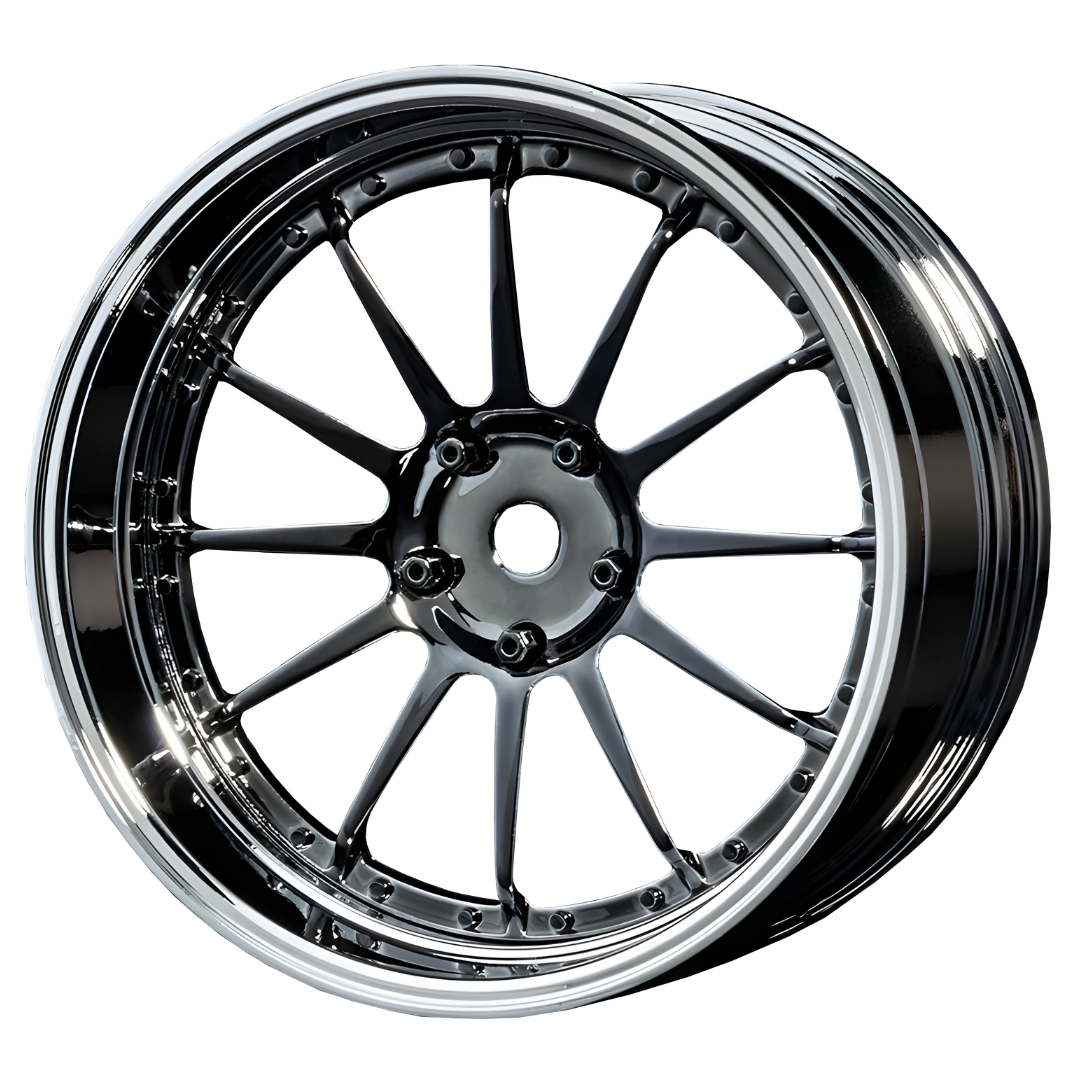 MST 21 Silver/Black Offset Changeable 1/10 Drift Wheel Set S-SSBK 8321 ...