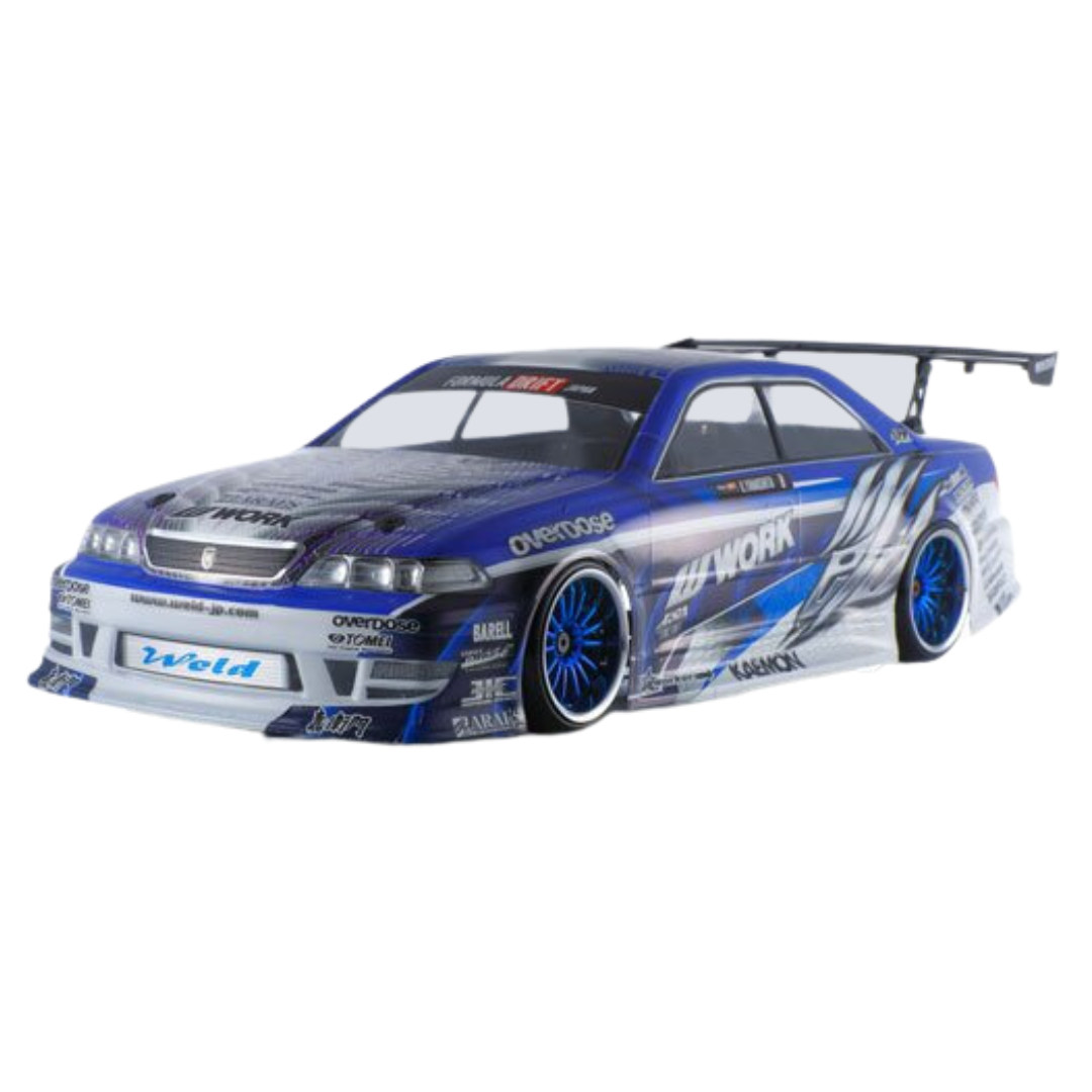 Overdose Toyota JZX100 Mark II Weld HYAKUSHIKI GOGOUKI Clear 1/10 RC B ...