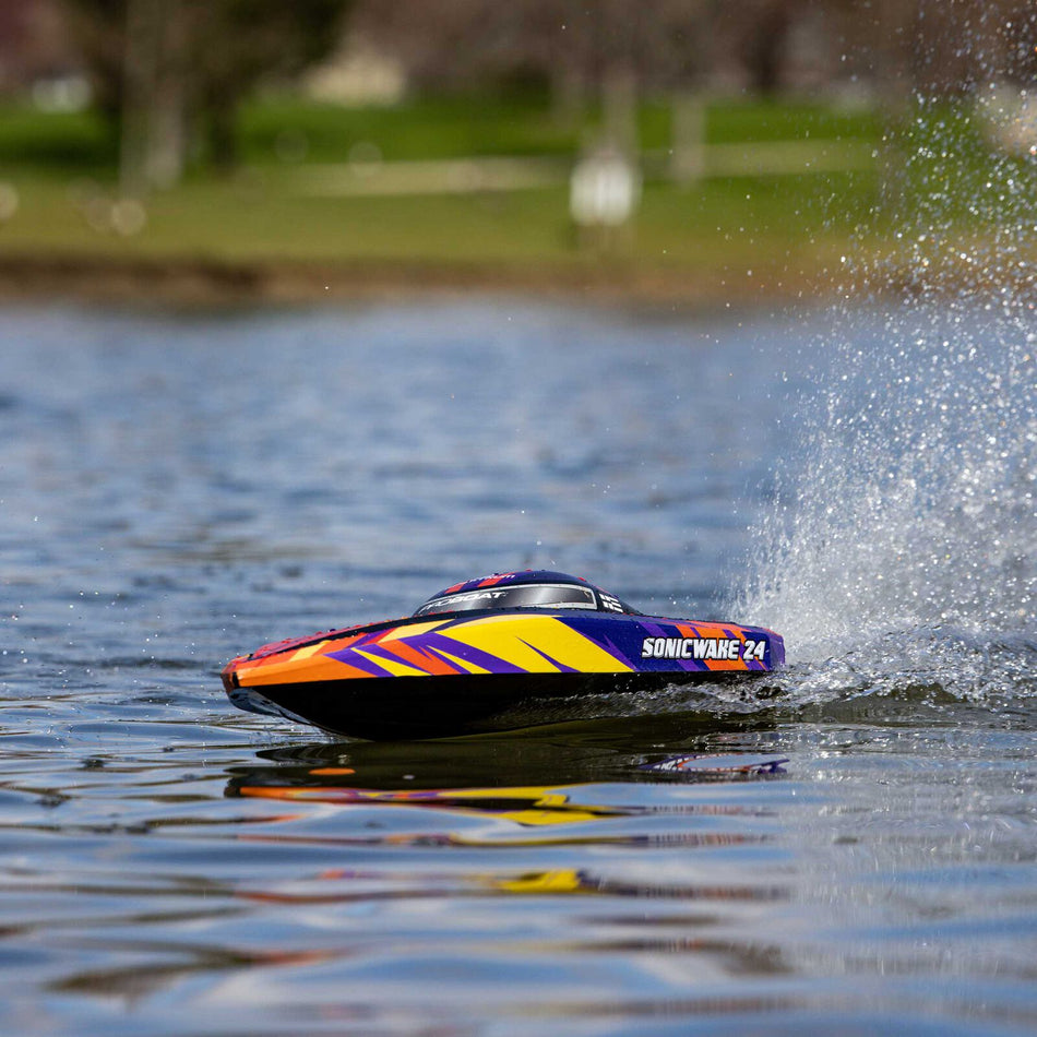 Pro Boat Sonicwake V2 24inch Self-Righting Brushless Deep-V RTR Red PR ...
