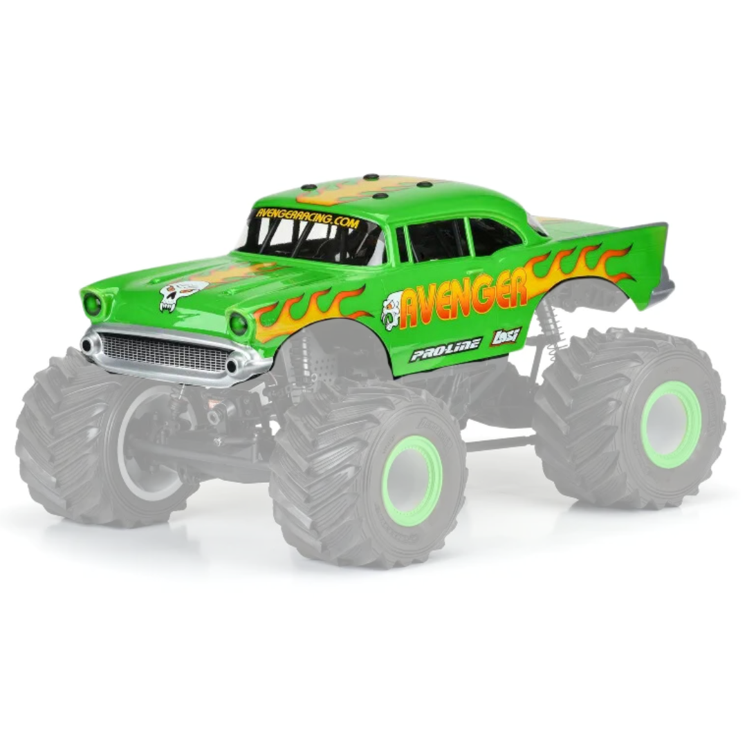 Pro-Line 1/8 1957 Chevy Bel Air Avenger Unpainted Body Shell Clear PRO ...