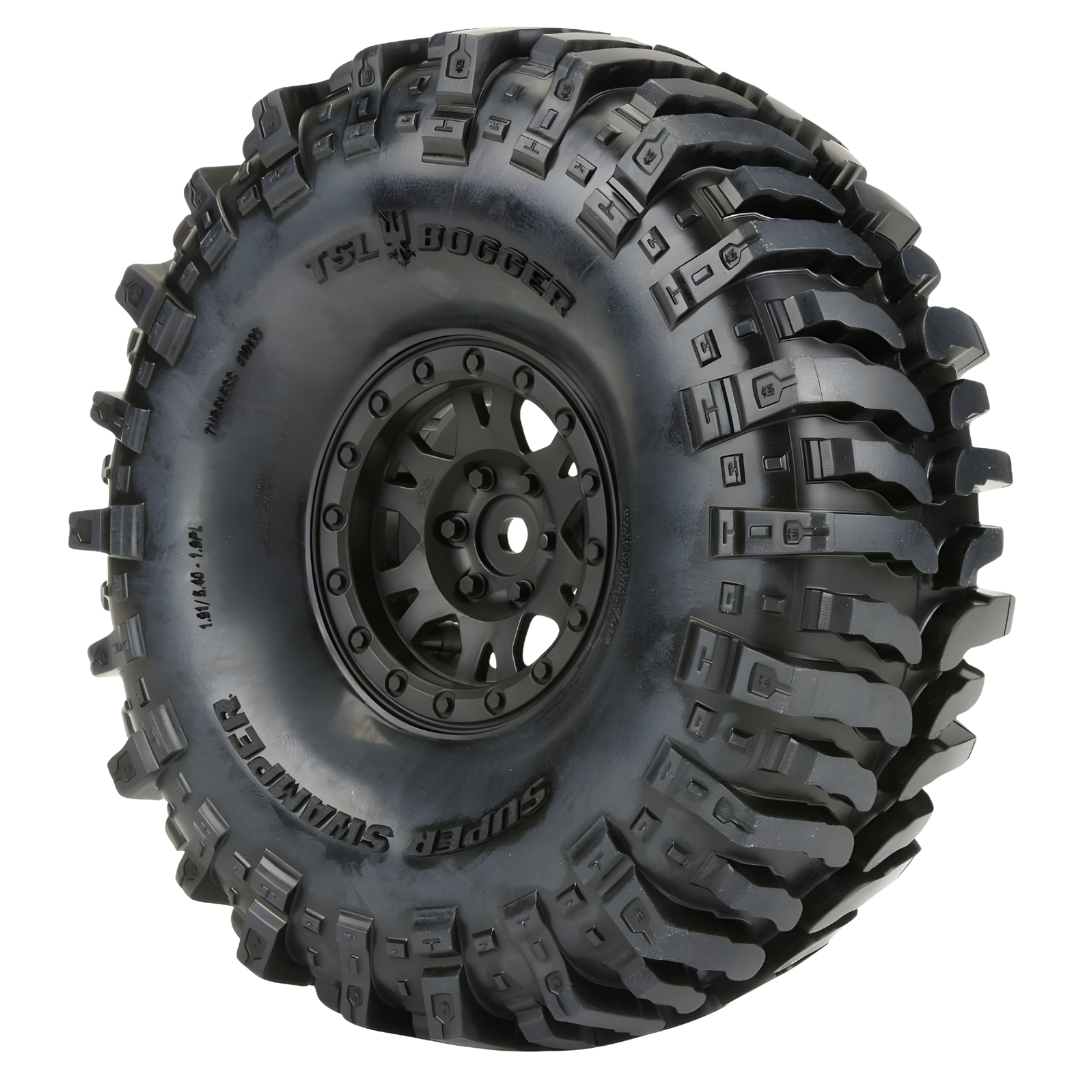 Proline Interco Bogger 1.9 Tyres Mounted on Impulse Black Wheels, PR10 ...