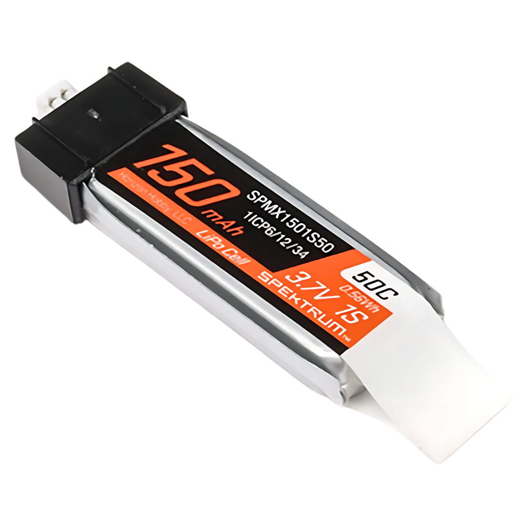 Spektrum 150mAh 1S 3.7V 50C LiPo Battery JST PH1.25 SPMX1501S50 – OZRC