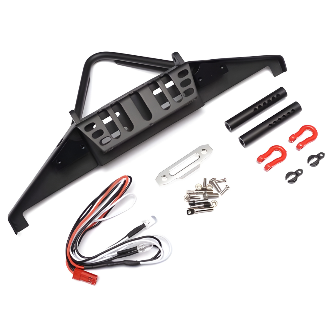 Team Raffee Stinger Front Rock Crawler Bumper w/ Winch Mount & Lights ...