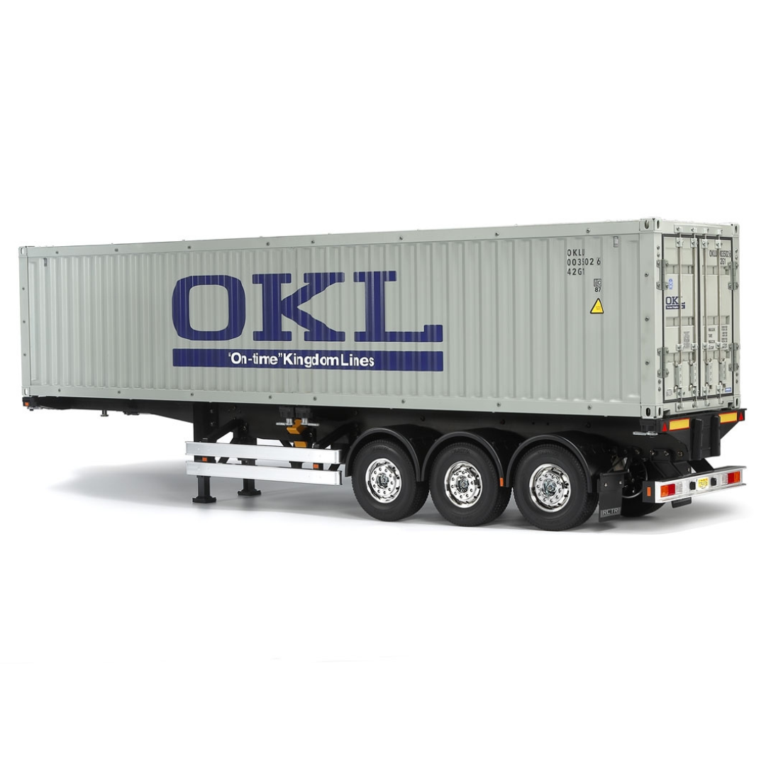 Tamiya 40 Foot Container 3-Axle Semi Truck Trailer RC 1/14 Scale Kit 5 ...