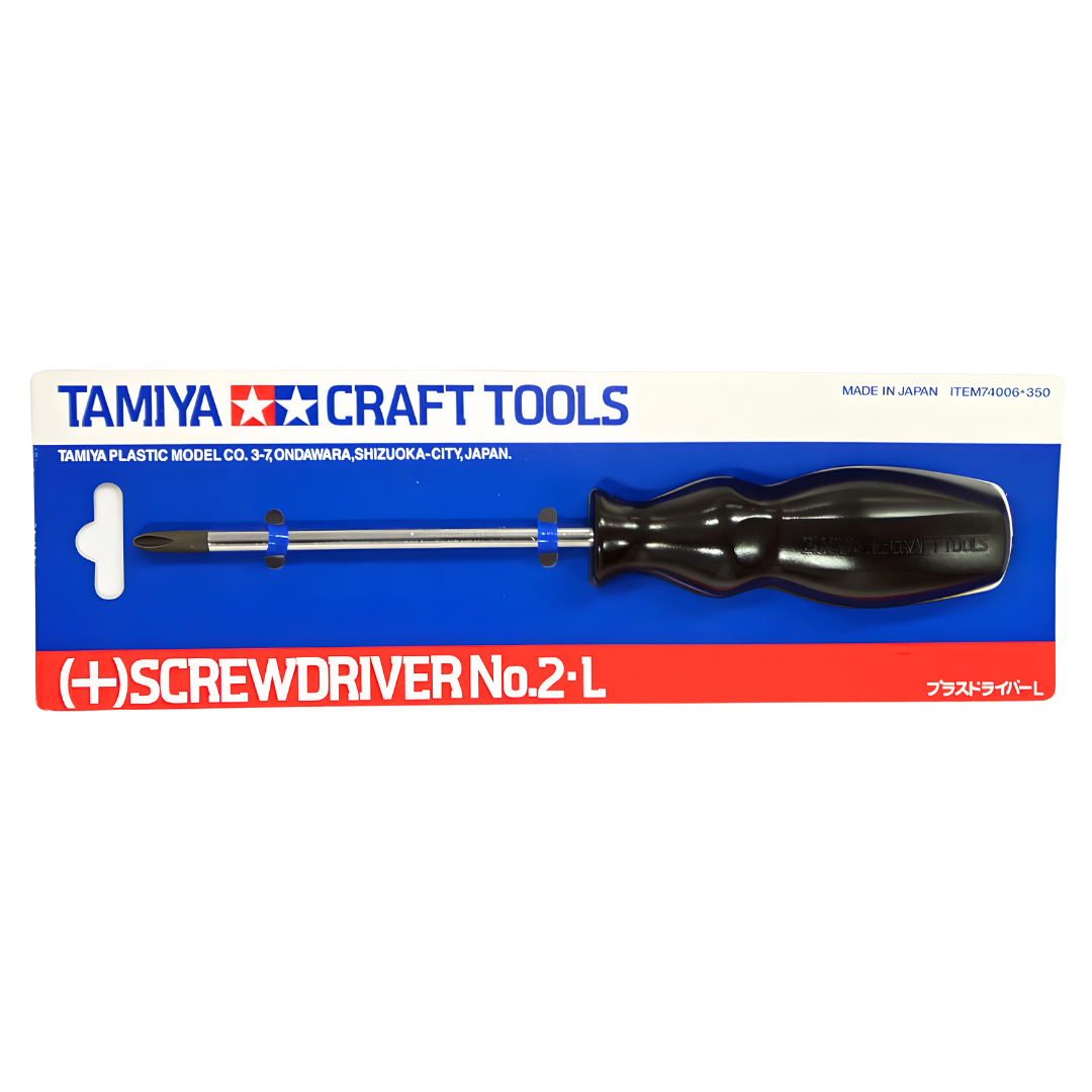 Tamiya Craft Tools (+) Phillips Screwdriver No.2 L JIS 74006 – OZRC