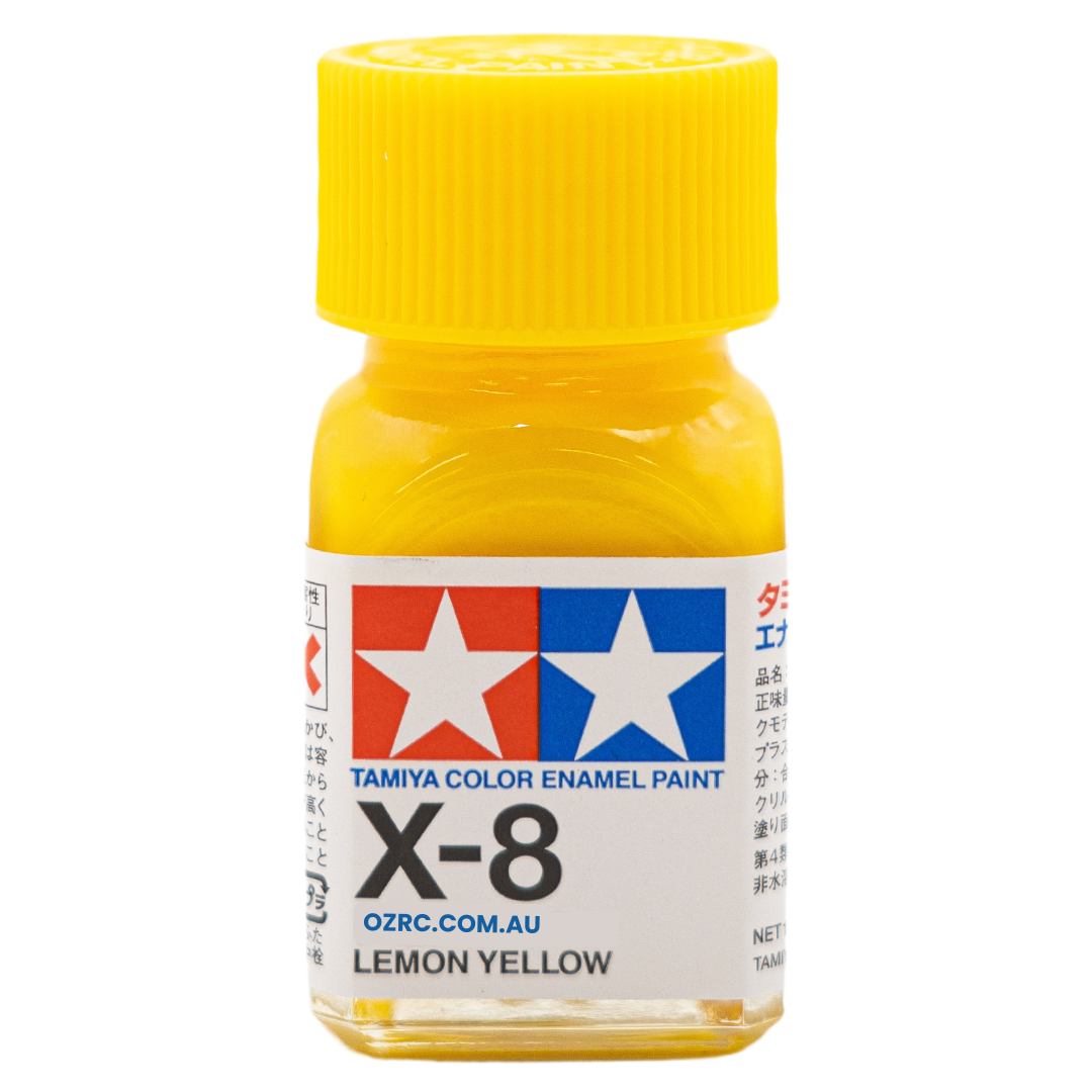 Tamiya Enamel Paint X-8 Gloss Lemon Yellow 10ml 80008 – OZRC