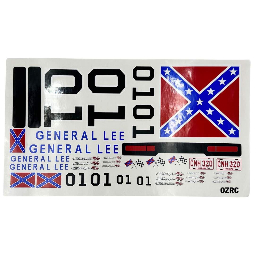 Tamiya General Lee Dukes of Hazzard Short Flag Decal Sticker Sheet RC ...