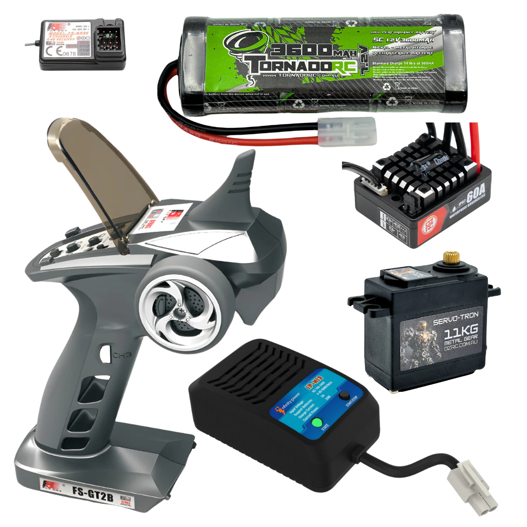 Tamiya & Kyosho Complete Electronics Bundle V2 Starter Pack W/ Battery ...