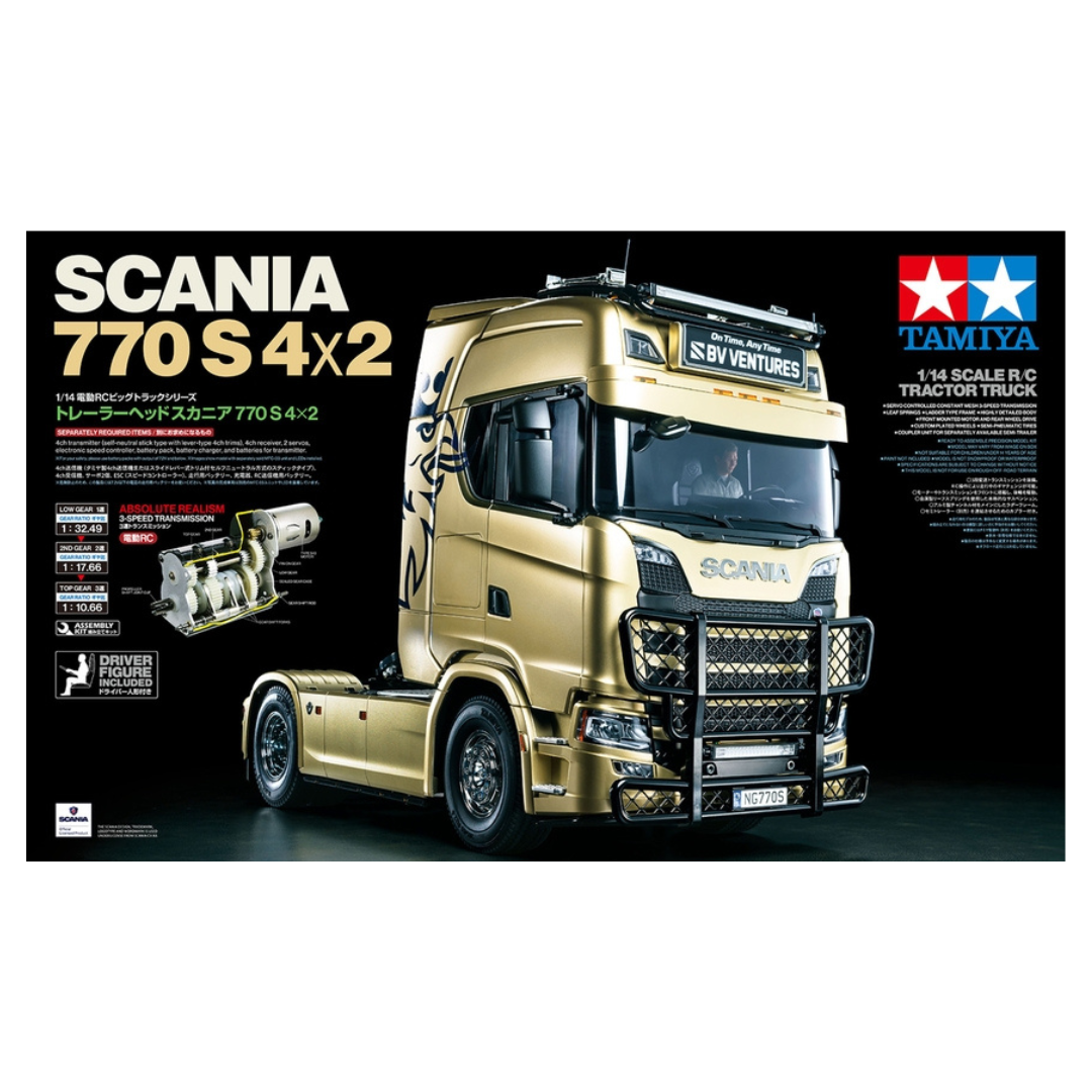 Tamiya Scania 770S 4x2 RC Semi Tractor Truck Kit 1/14 Scale 56379 – OZRC