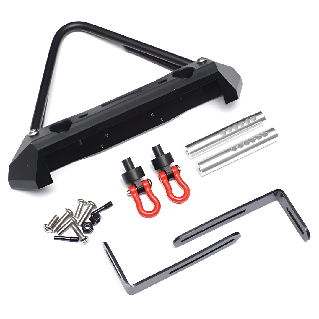 Team Raffee Stinger Rock Crawler Front Bumper Bull Bar w/ Hooks Black ...