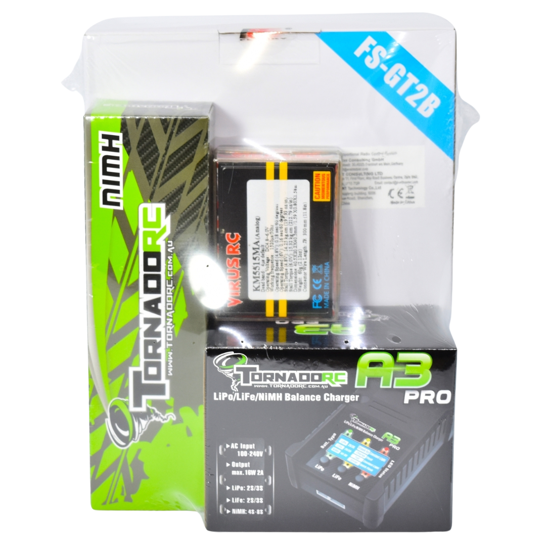 Tornado RC Kit Electric Bundle V2 With GT2B for 1/10 Kit Car TRC-TXBUN ...