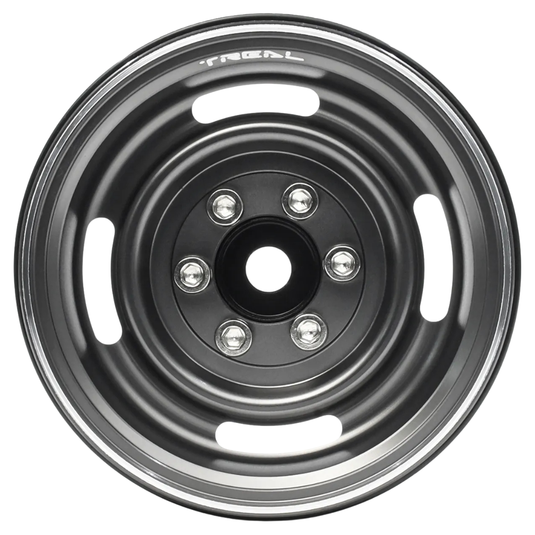 Treal 1.9" Beadlock Wheels (4) Heavy Type P RC Rock Crawler Wheels Gre ...