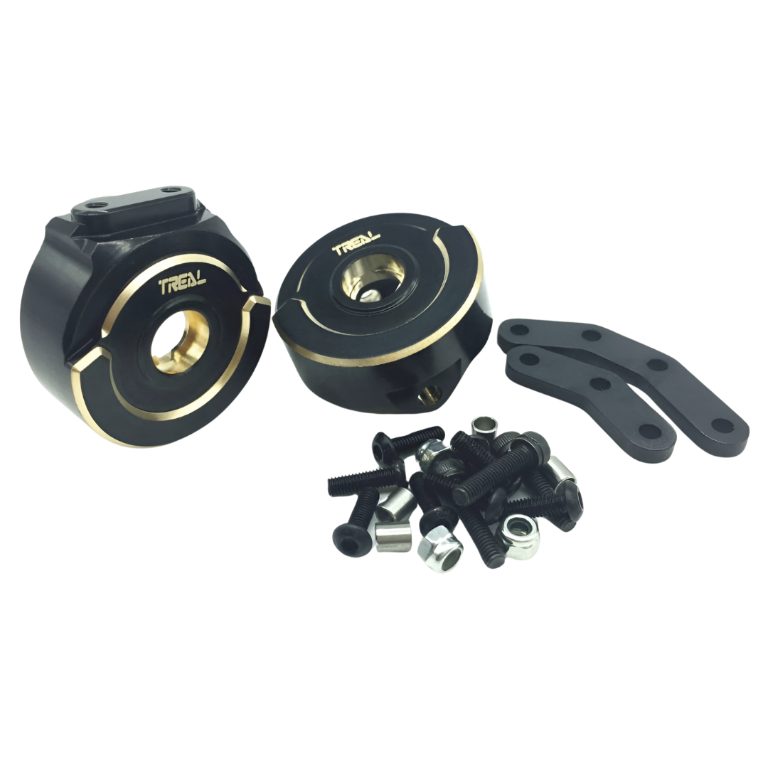 Treal Element RC Enduro Brass Front Steering Blocks Knuckles Left & Ri ...