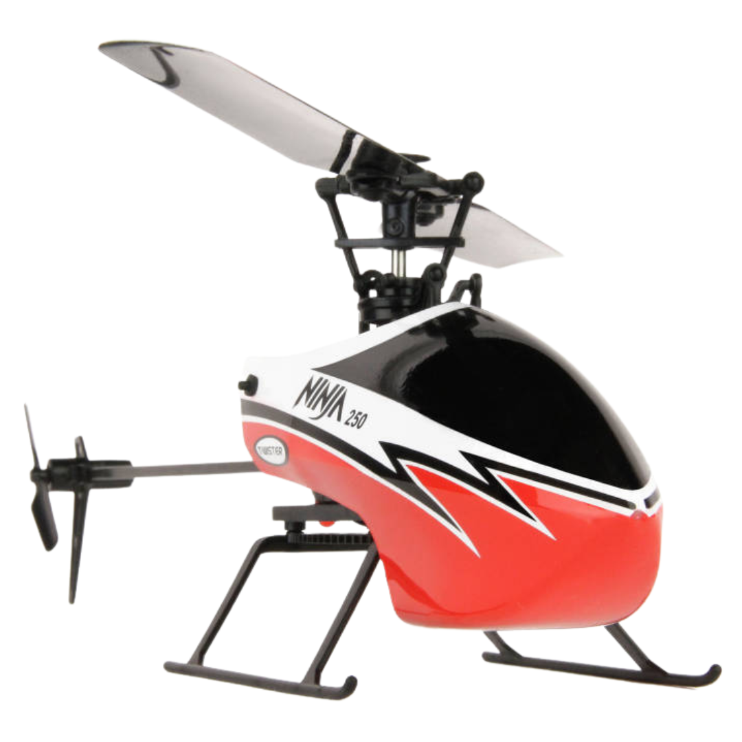 Twister Ninja 250 Red Flybarless Helicopter 6 Axis Stabilization & Alt ...
