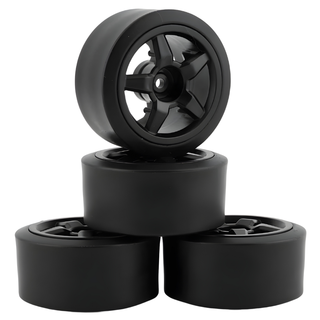 UDI RC 1/16 Pre-Mounted Drift Wheels & Tyres (4) w/9mm Hex UDI1601-005 ...