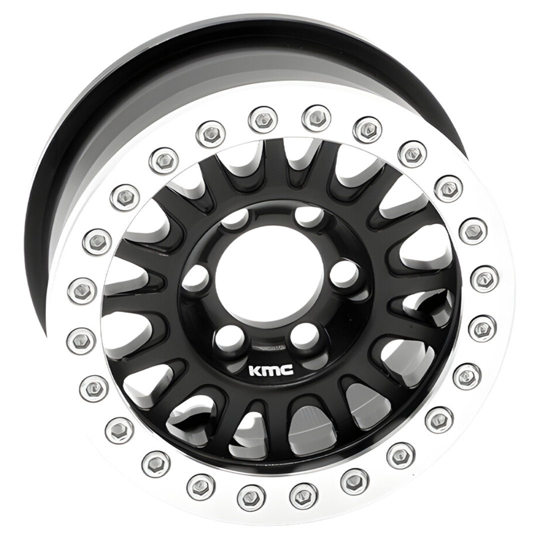 Vanquish KMC 1.9 KM445 Impact Black Anodized Beadlock Wheels (2) VPS07 ...