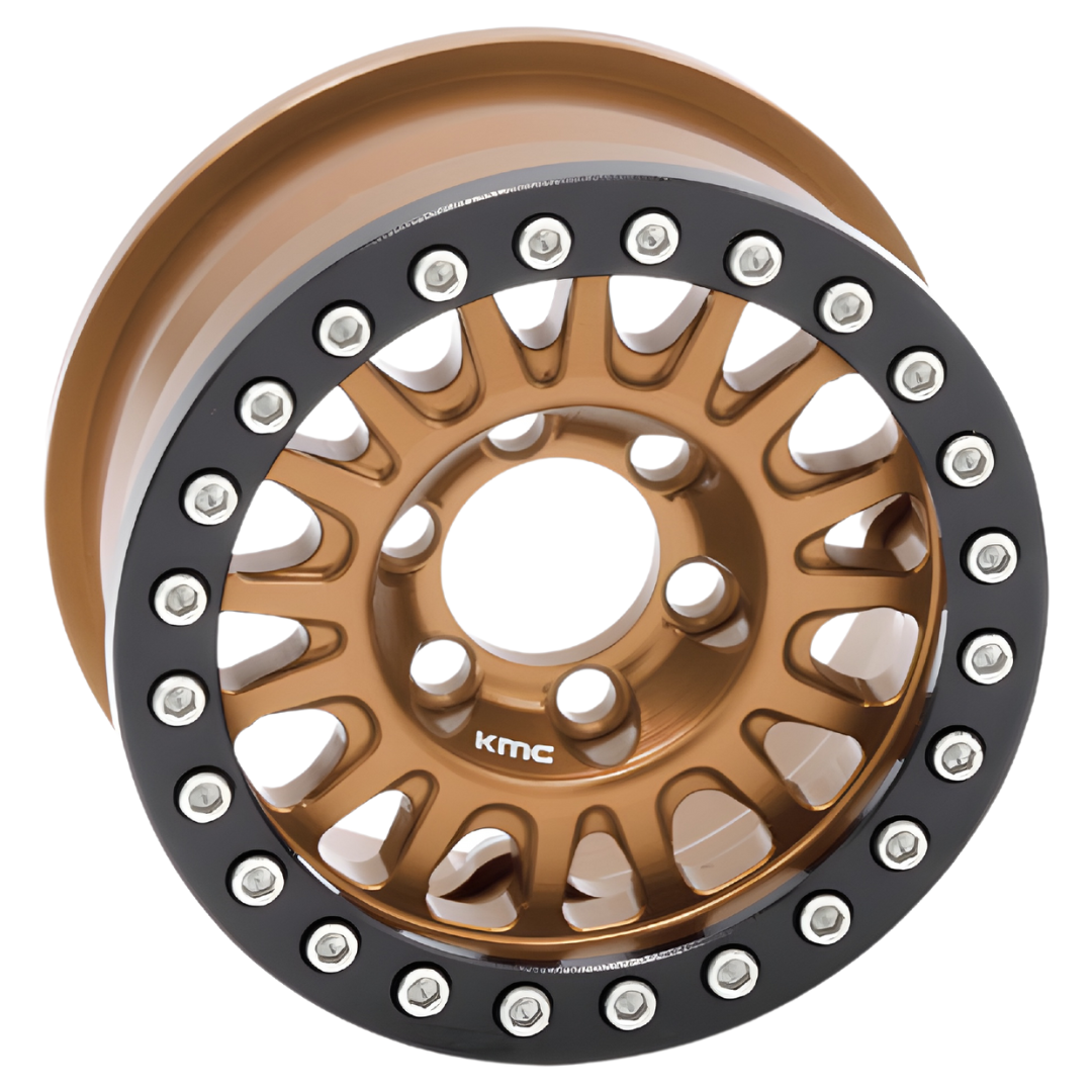 Vanquish KMC 1.9 KM445 Impact Bronze Anodized Beadlock Wheels (2) VPS0 ...