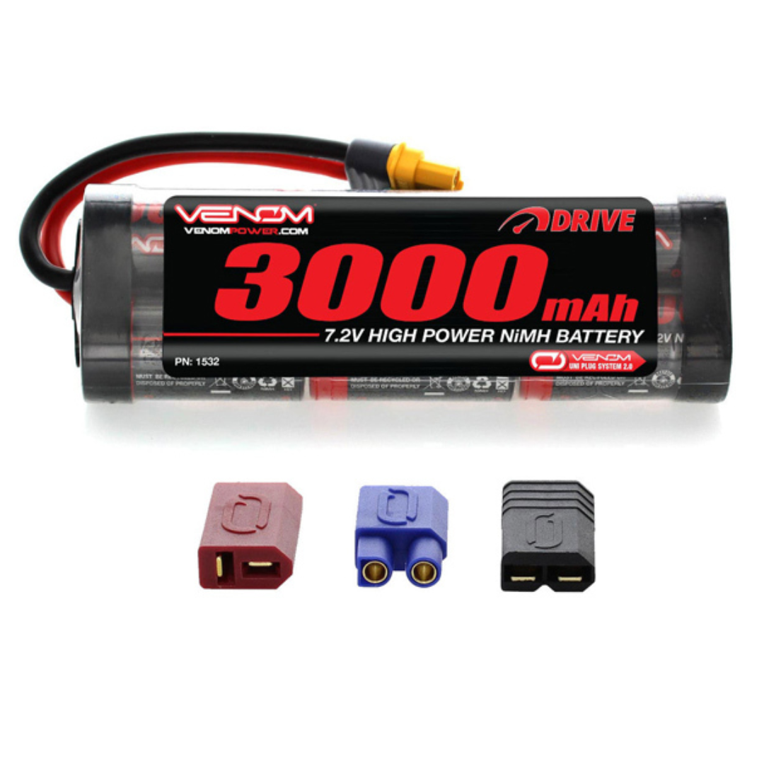 Venom 7.2V 3000mAh NiMH Battery With Universal Plug VEN-1532 – OZRC