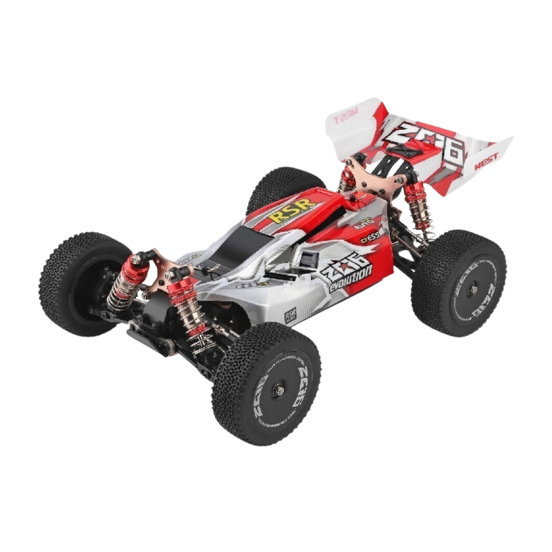 WL Toys 1/14 4WD Offroad RC Buggy w/Metal Chassis (Red/White) 144001-R ...