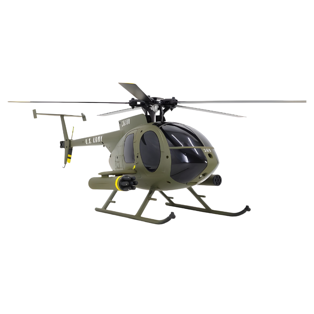 YX RC C189 MD500E 6 Axis Gyro 320mm Scale RTF RC Helicopter W/ Weapons ...