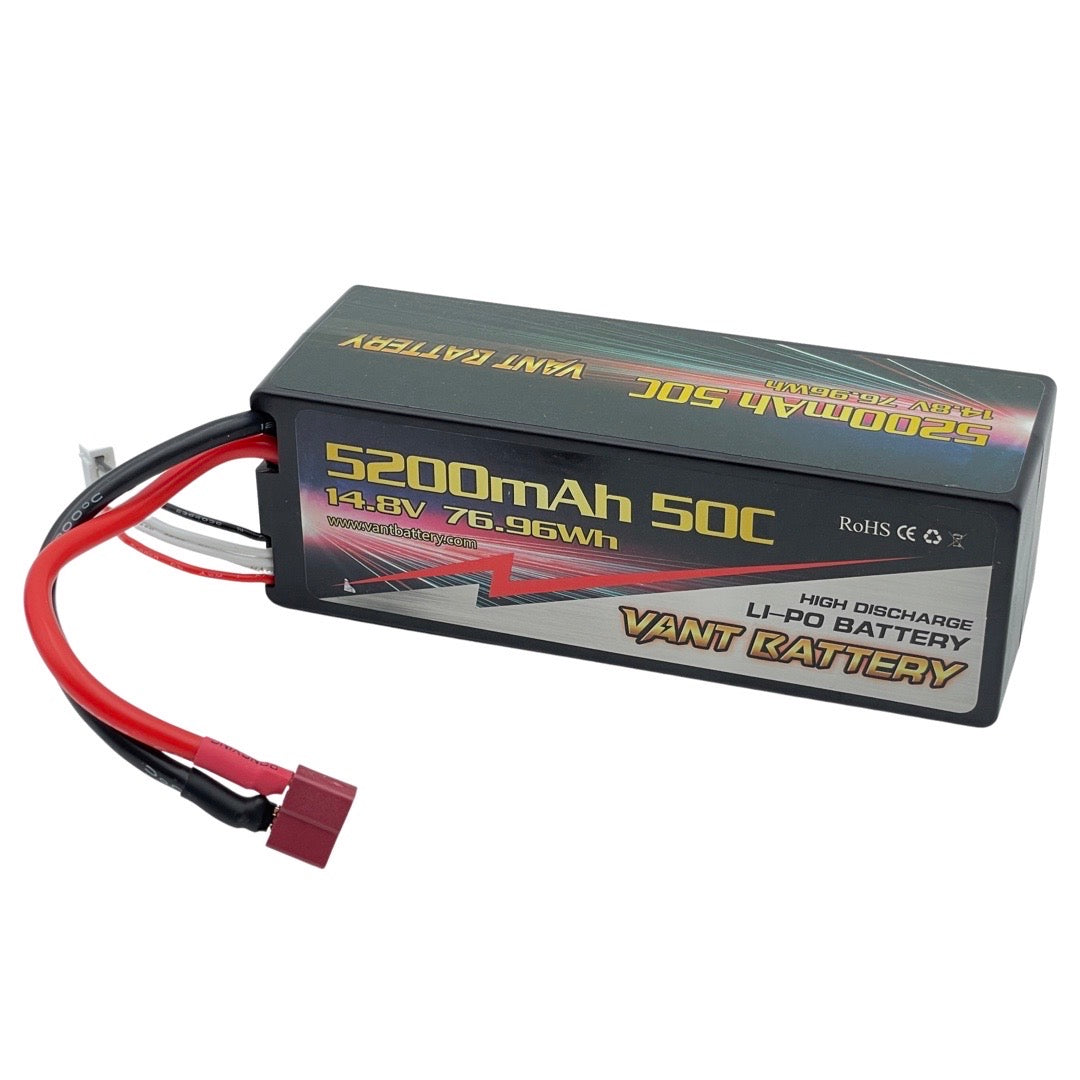 Vant 4S 5200mAh 14.8V 50C LiPo Battery Deans Ultra Plug – OZRC