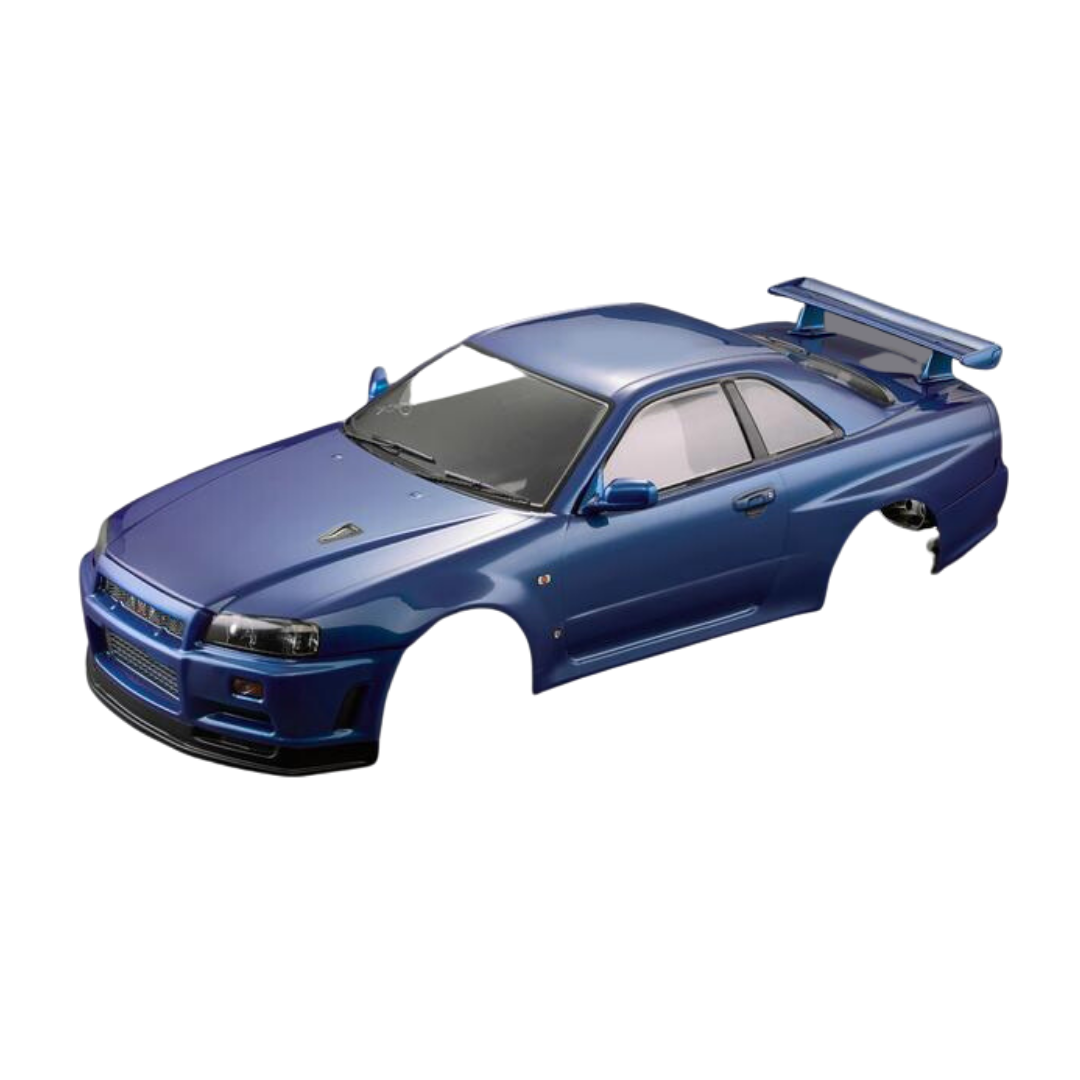 Killerbody Nissan Skyline R34 GTR Blue Painted 1/10 RC Car Body Shell ...