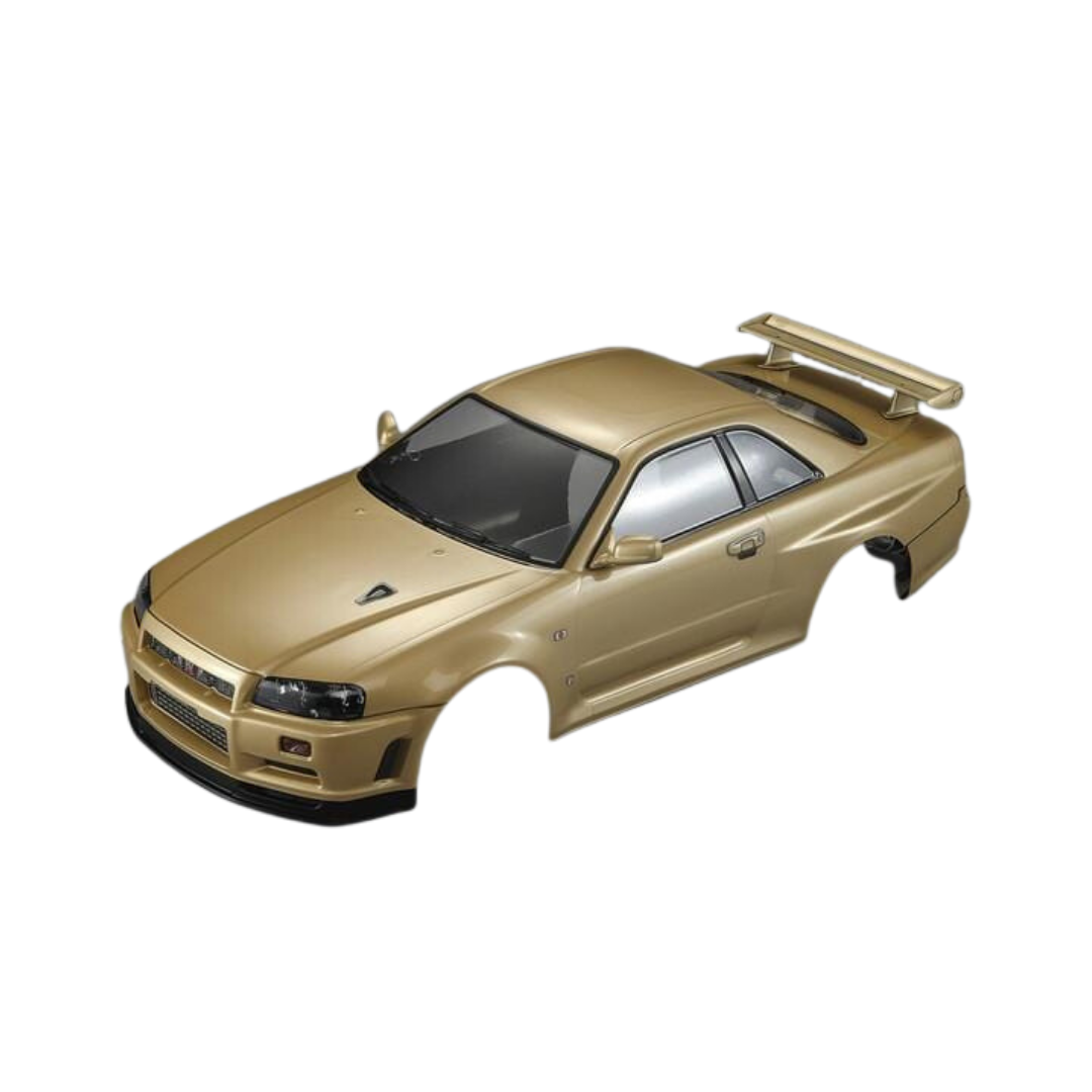 Killerbody Nissan Skyline R34 GTR Gold Painted 1/10 RC Car Body Shell ...