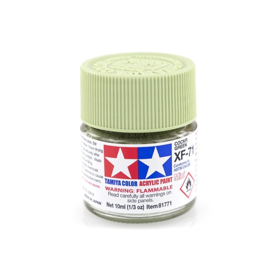 Tamiya XF-71 Cockpit Green (IJN) Flat Acrylic Paint 10ml 81771 – OZRC